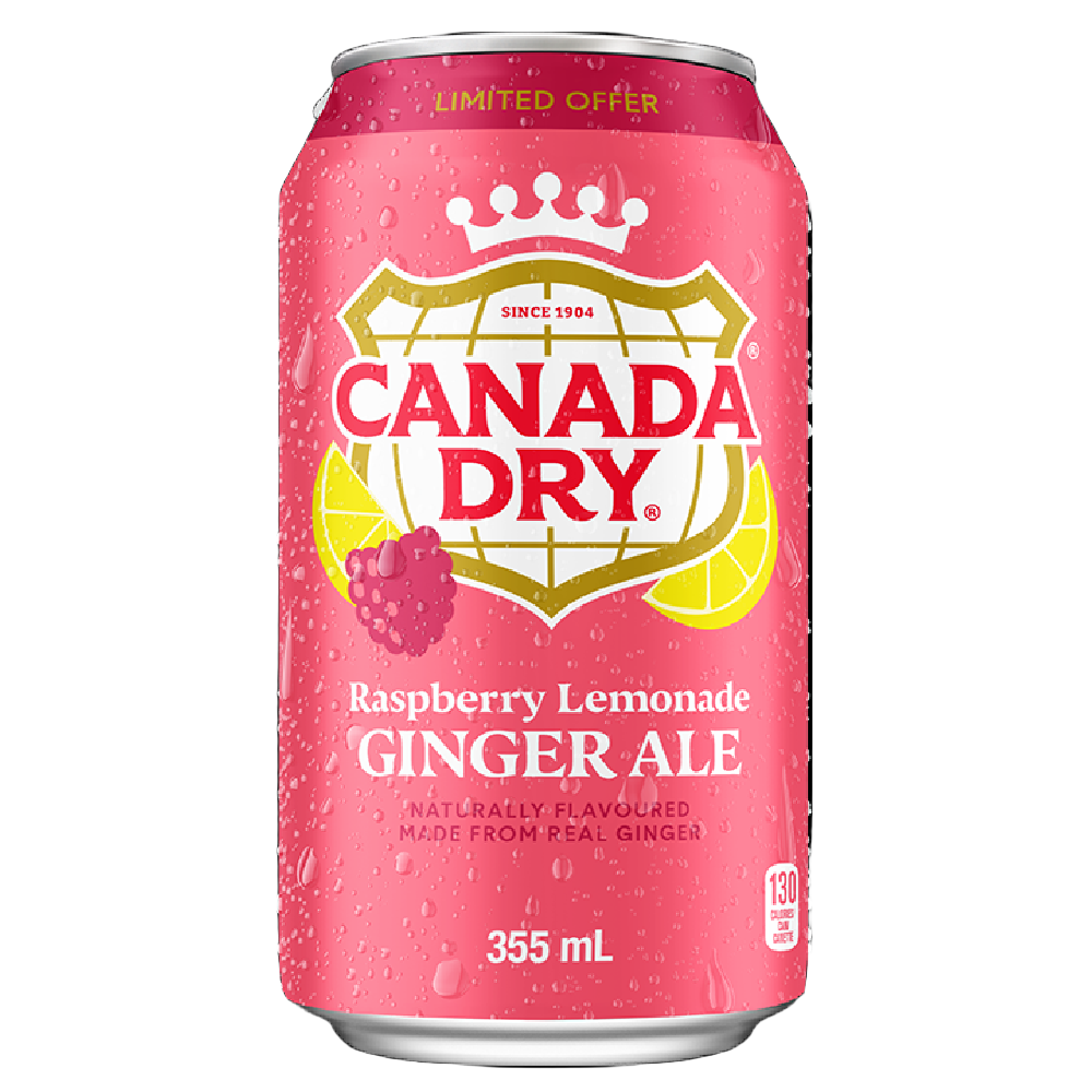 CANADA DRY Raspberry Lemonade Ginger Ale - 355ml - Limited Edition ...
